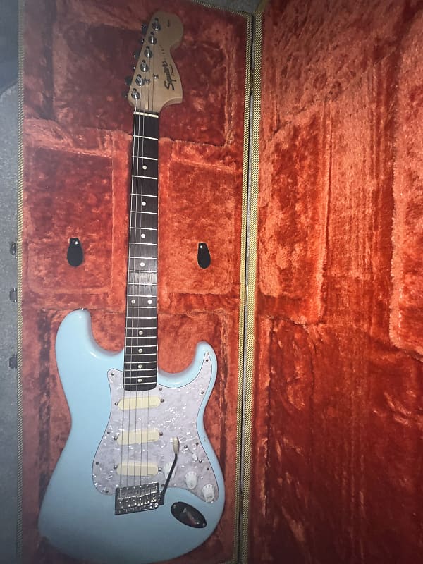 Squier Modded Stratocaster 2018 - Weathered Sonic Blue | Reverb
