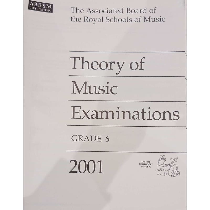 ABRSM Music Theory Past Exams 2001 Grade 6 | Reverb UK