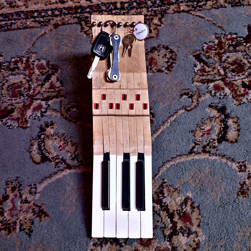 Blue Skool Records Keys For Your Keys Piano Key Keychain | Reverb