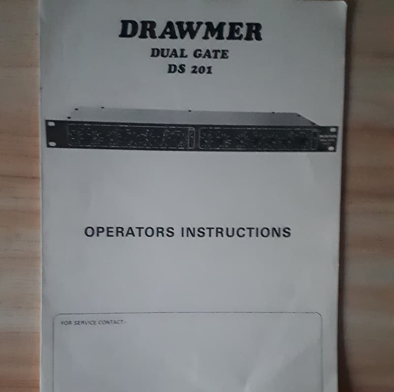 Drawmer Dual Gate DS 201 Operators Instructions | Reverb