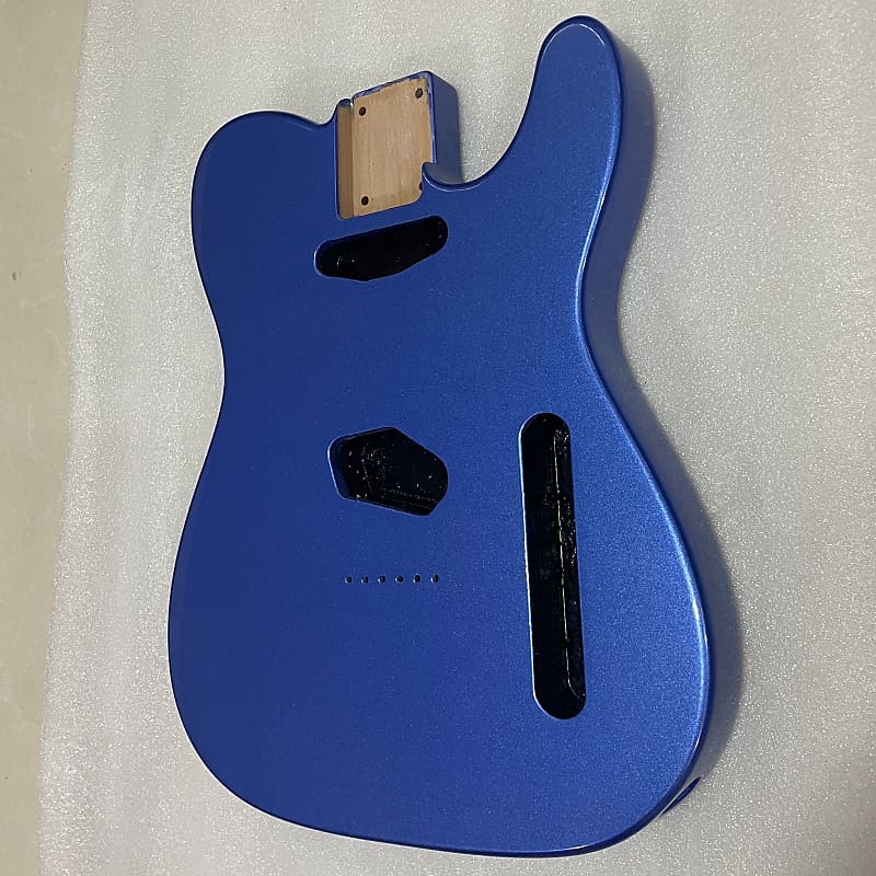 Metallic Blue Alder Wood Tele Style Guitar Body | Reverb