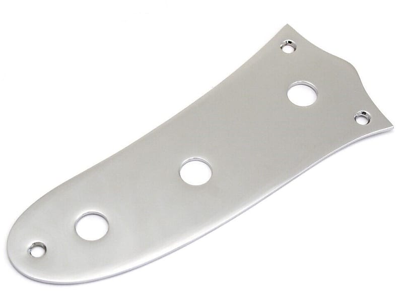 Fender Player Mustang PJ Bass Chrome CONTROL PLATE & Screws | Reverb