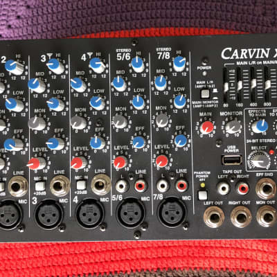 Carvin XP800L Lightweight Stereo Powered 500W 8-Channel Mixer | Reverb