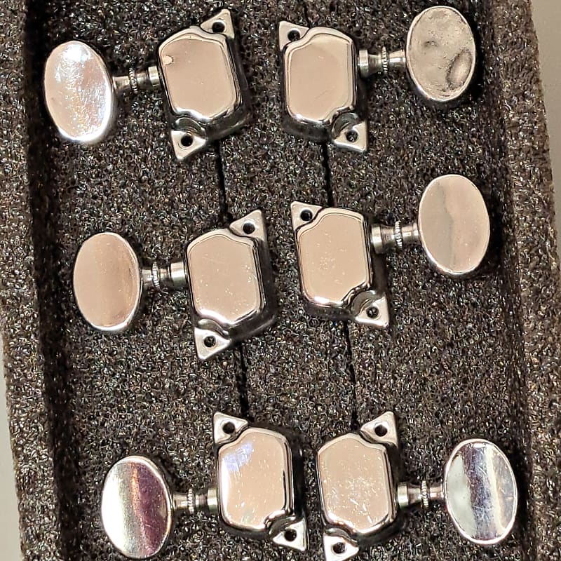 Vintage 70's Alvarez 5054 Covered Tuners Set of 6 - Nickel | Reverb