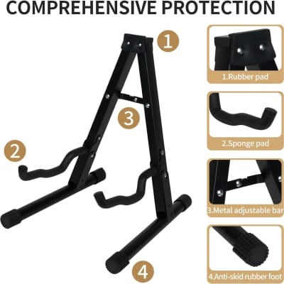 Portable Folding A-Frame Guitar Stand Metal Guitar Stand with | Reverb