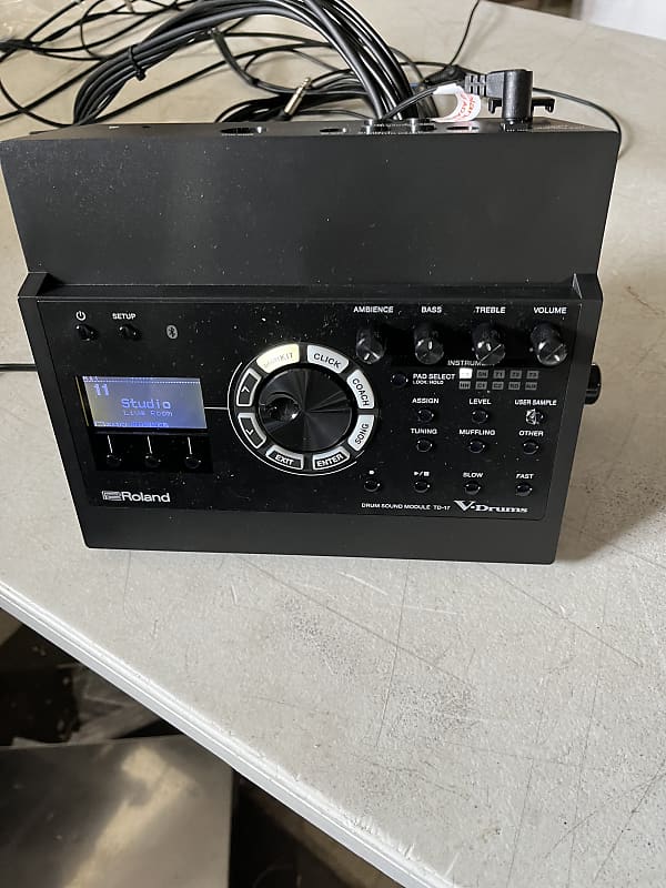 Roland TD-17 electric drum module with wire harness and mount | Reverb