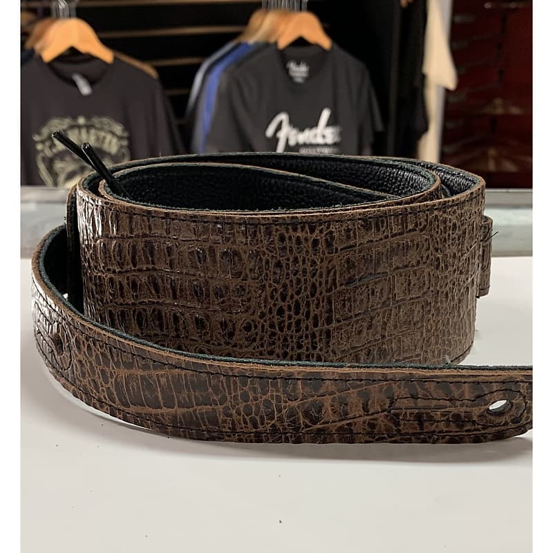 Levy's Leather Guitar/Bass Strap - Faux Alligator | Reverb