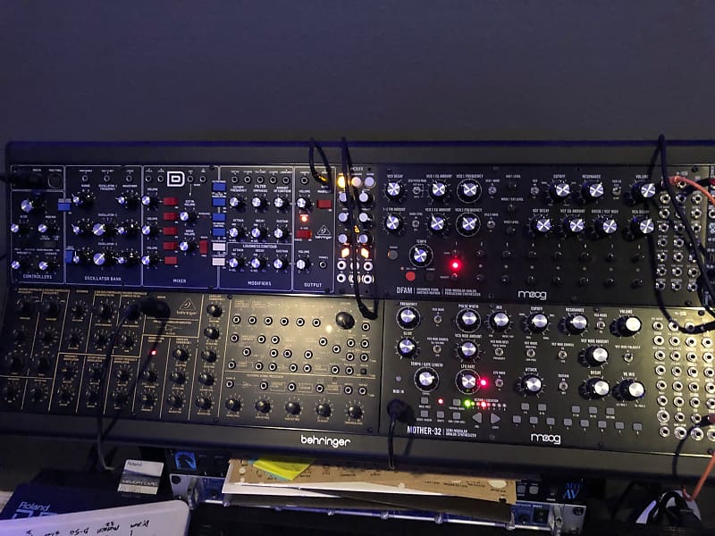 Moog _Behringer modular synthesizer system Moog DFAM, | Reverb