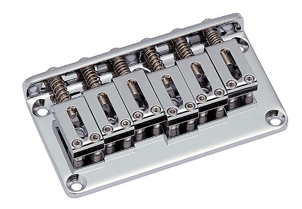 Gotoh Hardtail Bridge with Brass Saddles (Chrome) | Reverb
