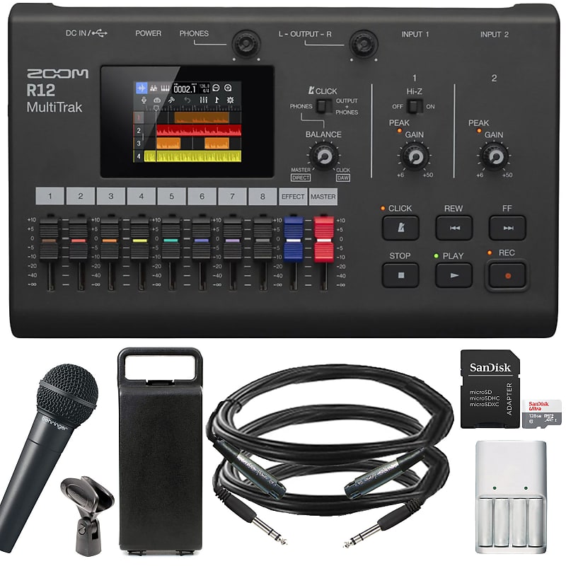 Zoom R12 MultiTrak Recorder with Touchscreen + Behringer | Reverb
