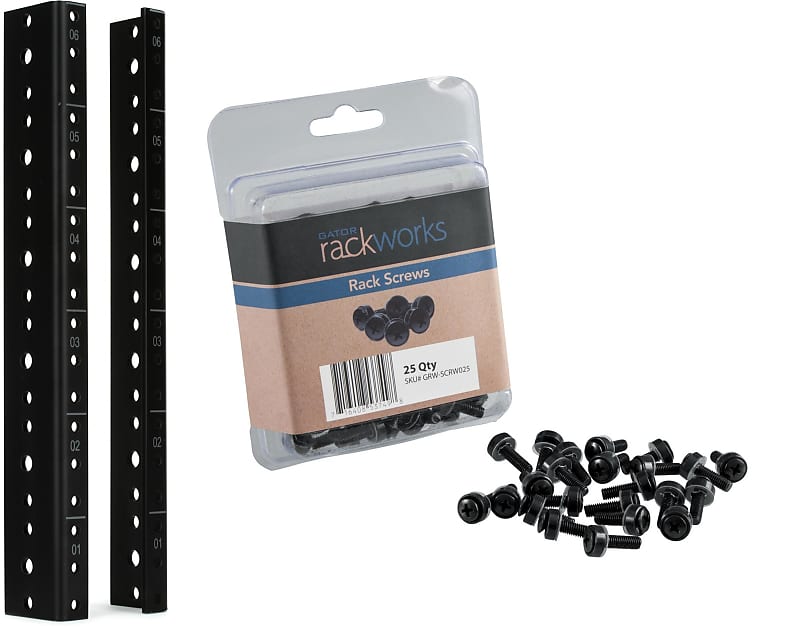Gator GRW-RACKRAIL-06U Rack Rails - 6U Pair Bundle with Gator | Reverb