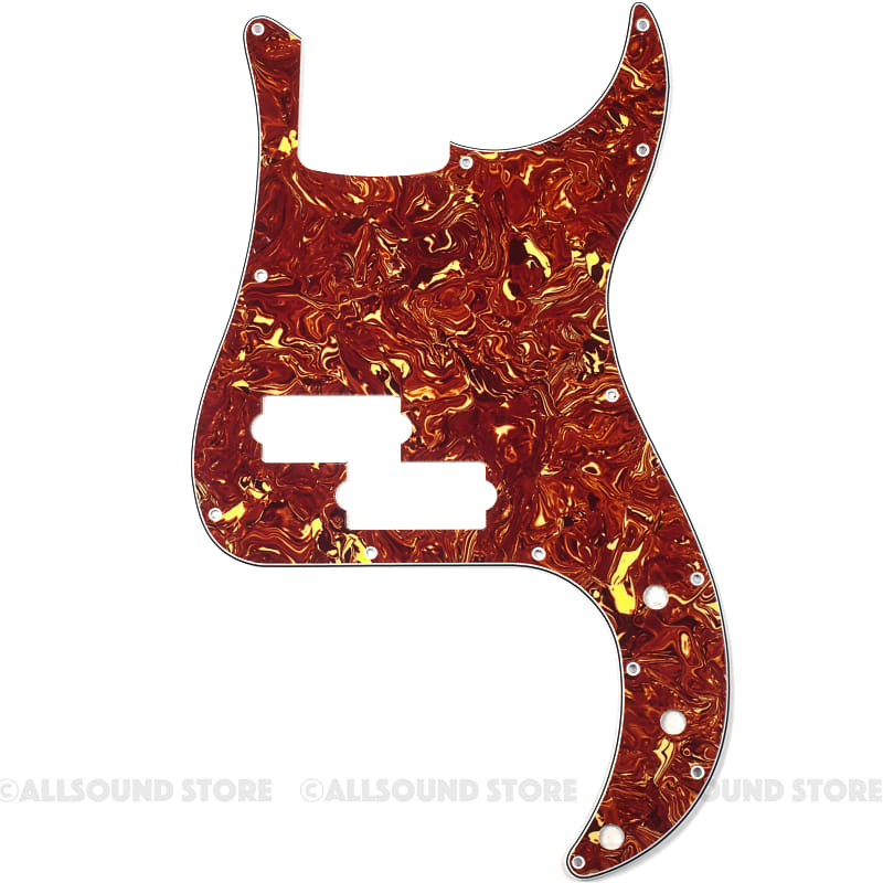 4-Ply Red Tortoise Pickguard for 4-String Fender® Precision P | Reverb