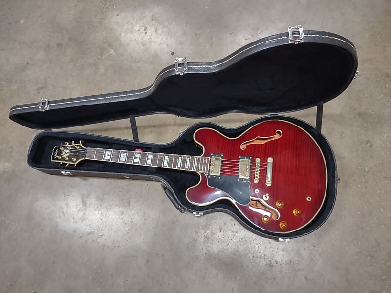 Vester 335 Cherry Red Left-Handed Electric Guitar | Reverb