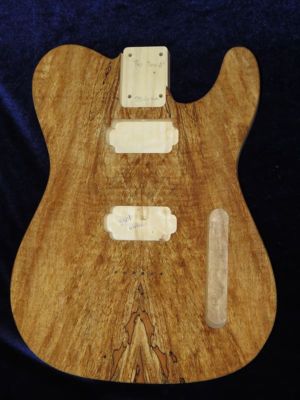 Spalted Maple Top and Back \ Cottonwood Telecaster Tele Body | Reverb
