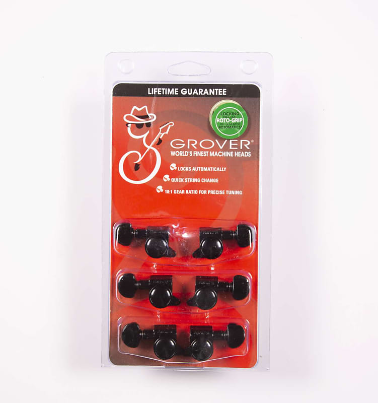 Genuine Grover Mini Roto-Grip Locking Black 3+3 Rotomatic | Reverb UK