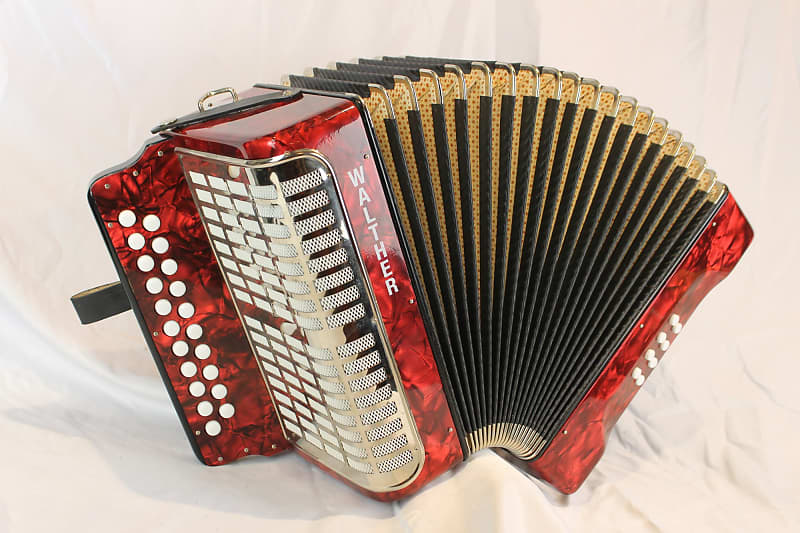 7523 - Red Walther Weltmeister 510 Diatonic Button | Reverb UK