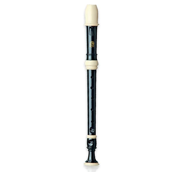 Classic Soprano Blockflute German System Black 3 Parts Angel | Reverb
