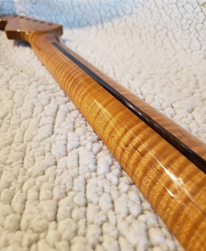 Stunning USA made,Roasted flame maple neck,Made to fit a | Reverb