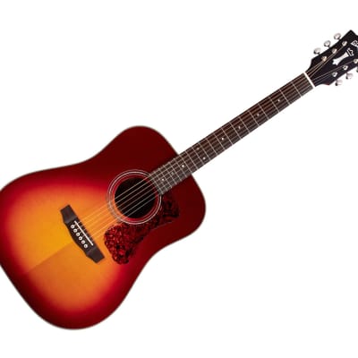 Guild D25 Dreadnought Acoustic 1980 - Cherry | Reverb