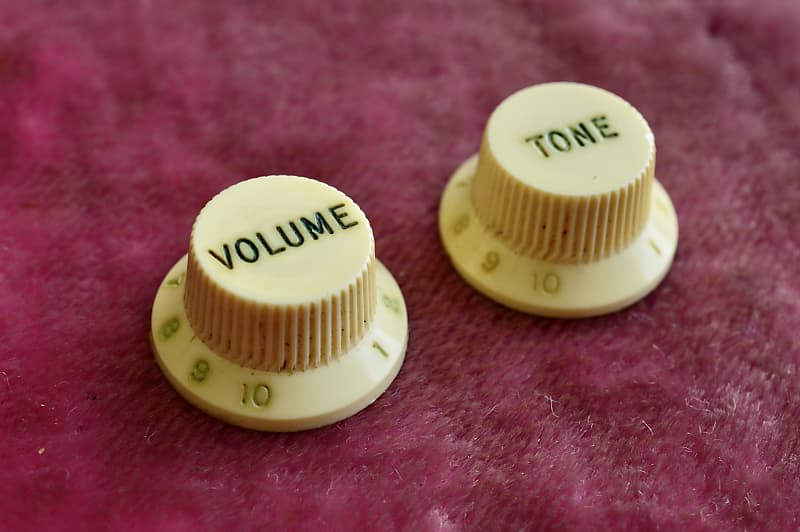 Vintage 1959 Fender Jazzmaster Knob Set PRE-CBS Volume Tone | Reverb