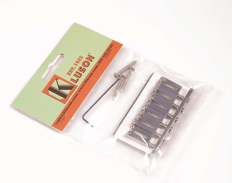 Kluson Standard 6 String Fixed Hardtail Bridge, | Reverb