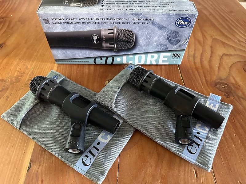 Blue Encore 100i Pair Dynamic Microphones Mics 2 | Reverb