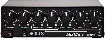 Rolls MX152 2 Mic & 3 Stereo Source Mixer | Reverb