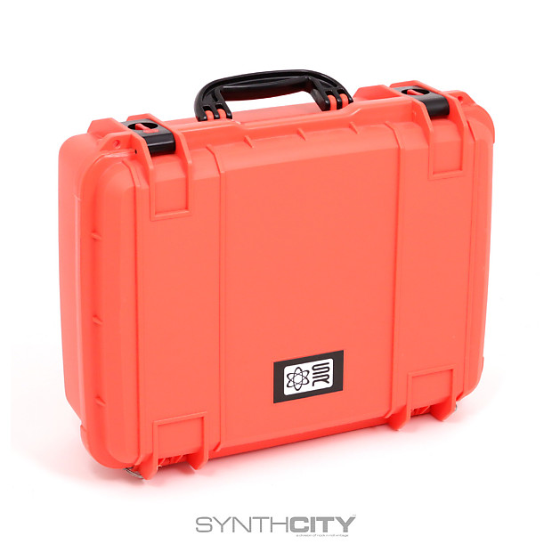 Synthrotek Waterproof 7U 84HP Case Orange w/ Blue Super Power | Reverb