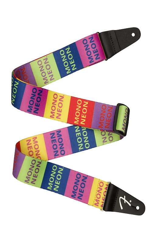 Fender 2" MonoNeon Logo Strap Multi-Color | Reverb