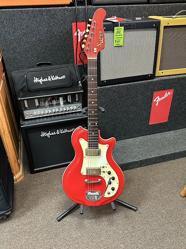 Supro Vintage Reso-glass W/ tremolo 1966 - Red | Reverb