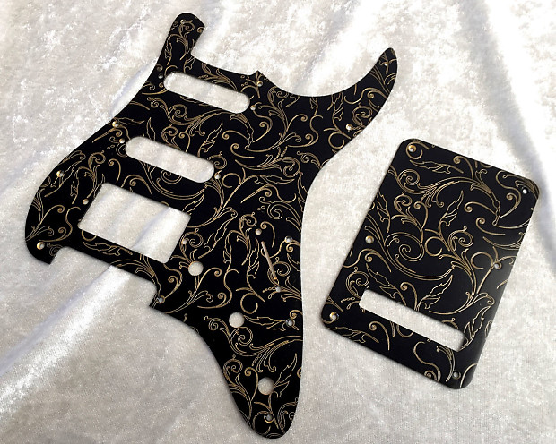 Gold Black Paisley Bakelite Pickguard Fender® Stratocaster® | Reverb