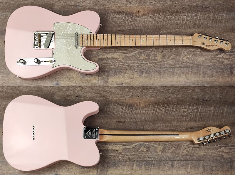 MyDream Partcaster Custom Built - Faded Shell Pink Tele | Reverb