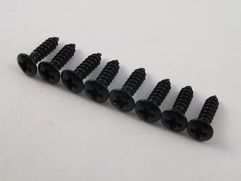 8 Black Telecaster Scratch Plate Pickguard Screws | Reverb