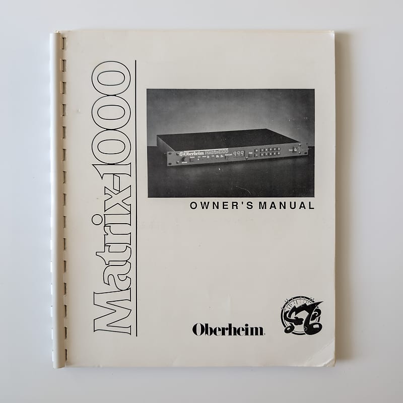 Oberheim Matrix 1000 Owner's Manual | Reverb
