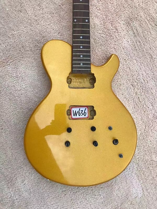 Metallic Gold Les Paul LP Style Guitar Body with Neck, | Reverb