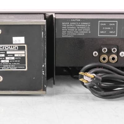 Crown D-150 Vintage Stereo Power Amplifier; D150; Silver | Reverb