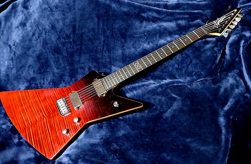 Chapman Ghost Fret Guitar - Blood Finish - Explorer Body | Reverb