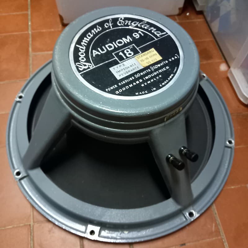 Vintage Goodmans Audiom 91 18inch speaker 1960s - Black Label | Reverb