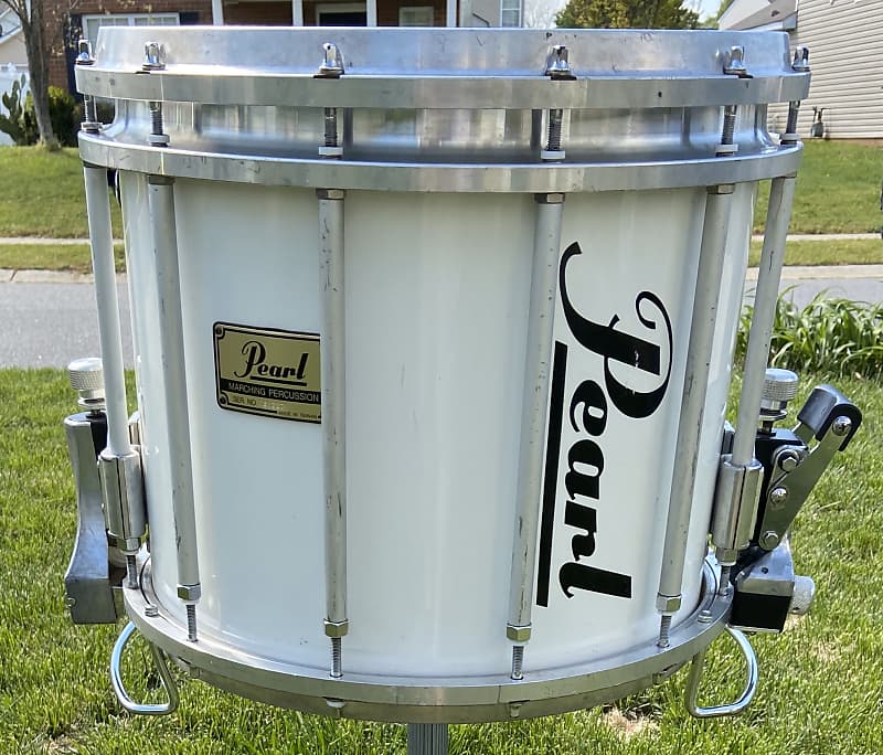 Pearl Marching Snare Drum White | Reverb