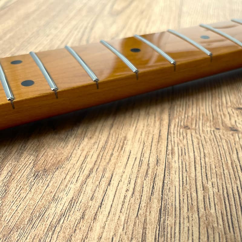 Stratocaster Compatible Roasted Maple Guitar Neck Gloss 22 | Reverb