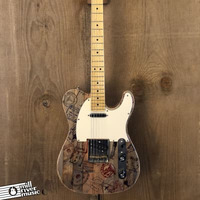 Rockit Custom Tele-Style "Barncaster" Electric Guitar Natural | Reverb