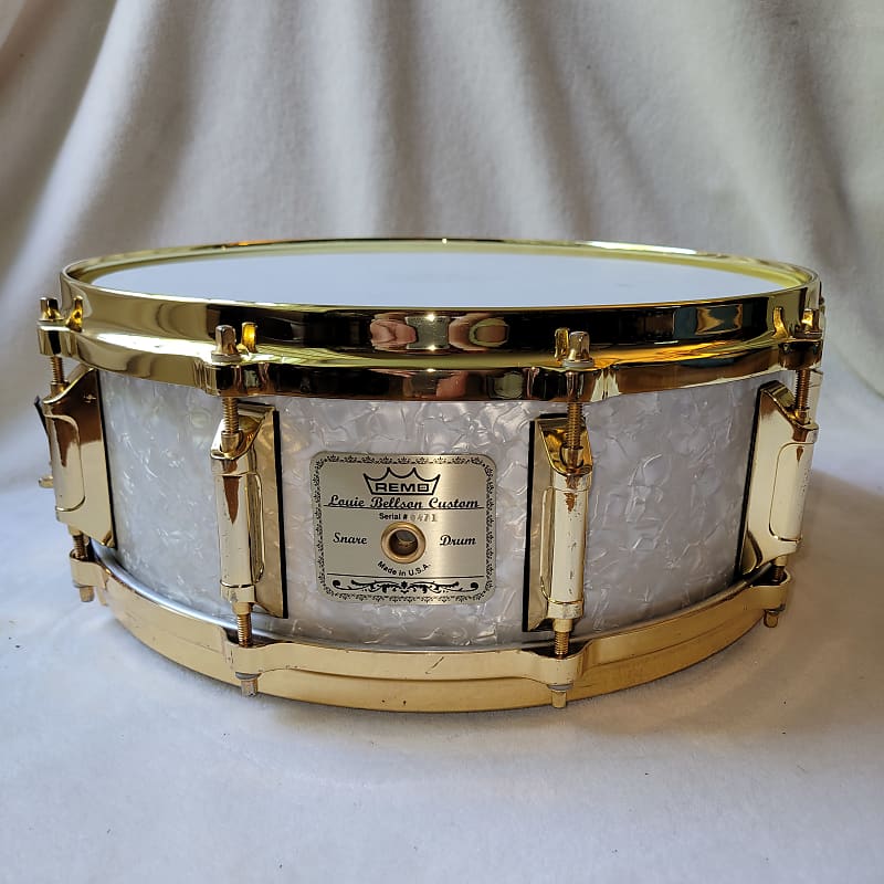 Remo Louie Bellson Signature 1999 White Marine Pearl 14" x | Reverb