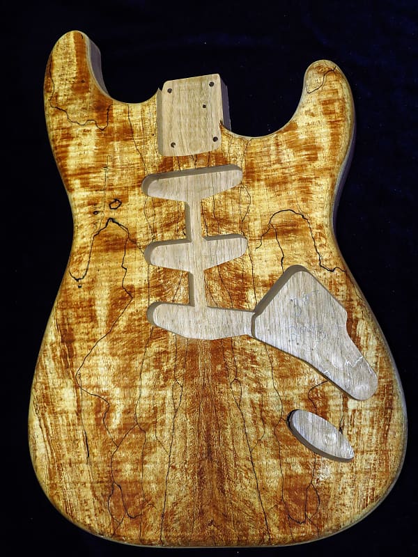 Spalted Maple Top / Aged Butternut Strat body Standard | Reverb
