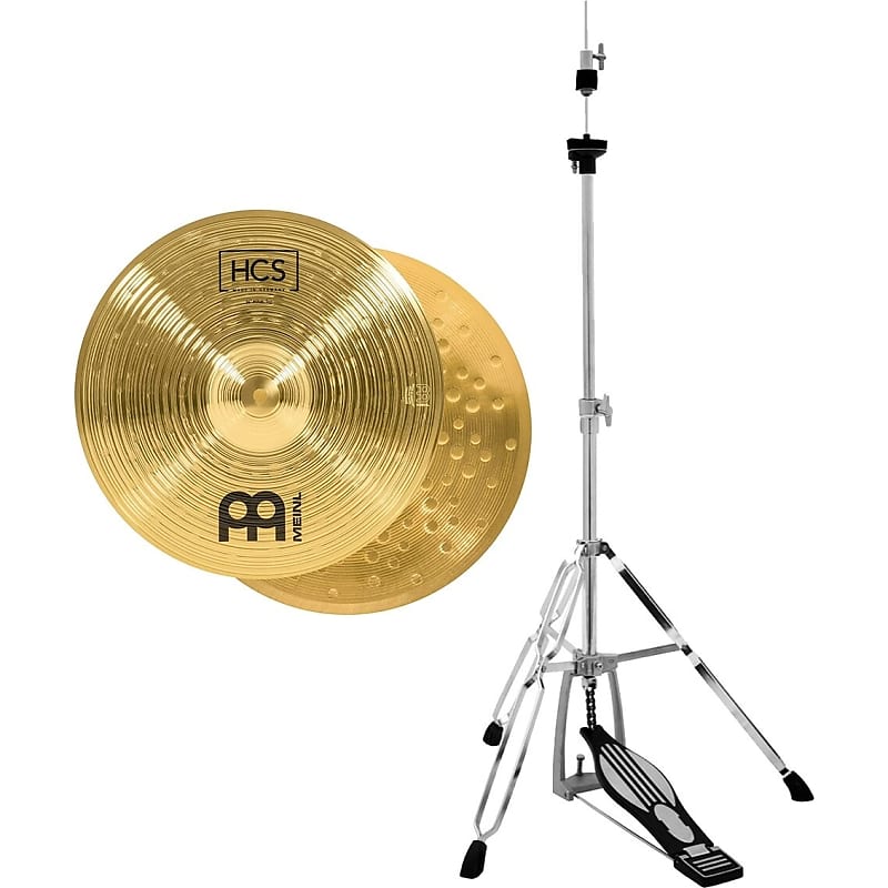 Meinl HCS Hi-Hat Cymbals, with H200 Hi-Hat Stand, 14 inch | Reverb