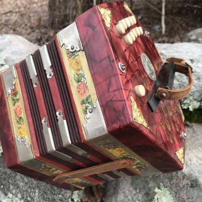 Excellent 1950s Scholer 20-button Anglo-style Concertina | Reverb