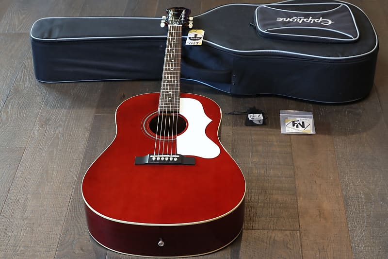 2014 Epiphone 1963 EJ-45 Acoustic Guitar Wine Red + OGB | Reverb