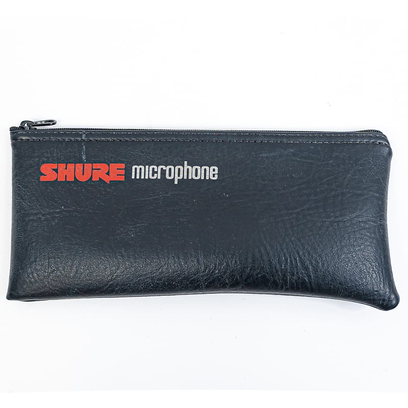 Vintage Shure Black Leather Zippered Microphone Bag | Reverb