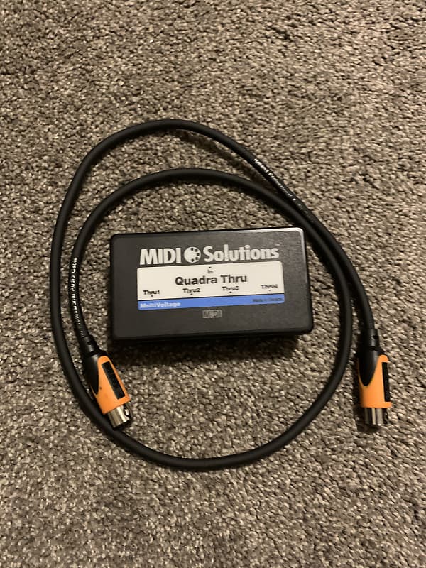 MIDI Solutions Quadra Thru 4 Output MIDI Thru Box | Reverb
