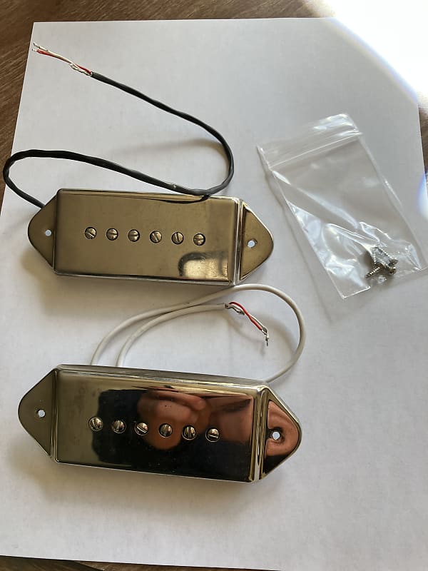 Epiphone P90 pickup set 2010’s - Chrome | Reverb