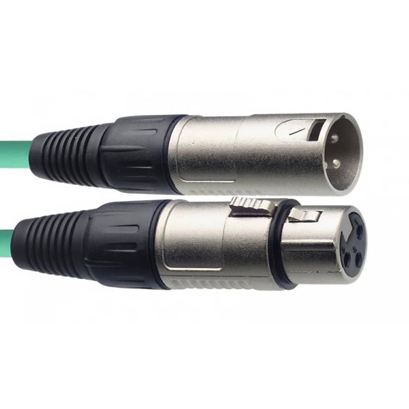Stagg S-Series Mic Cable XLR-XLR - 3 Metre - Green | Reverb